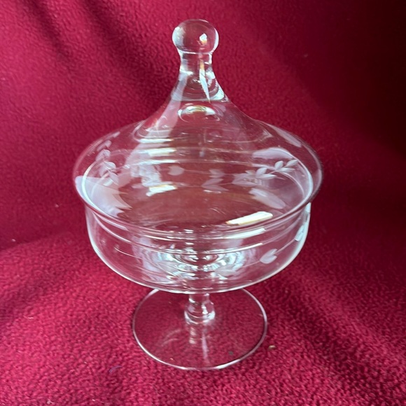 Princess House | Dining | Princess House Clear Crystal Floral Etched ...